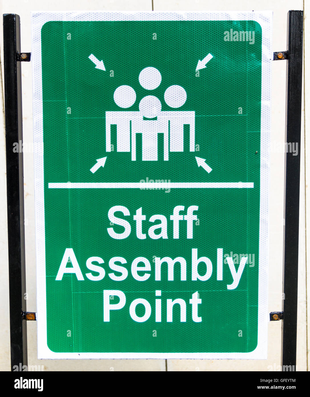The Sign or Symbol of Staff Assembly Point Stock Photo - Alamy