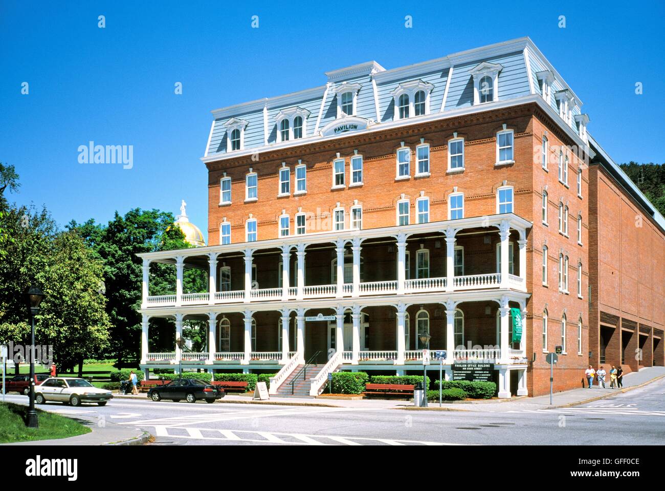 The Pavilion Building beside the State Capitol Building in the town ...