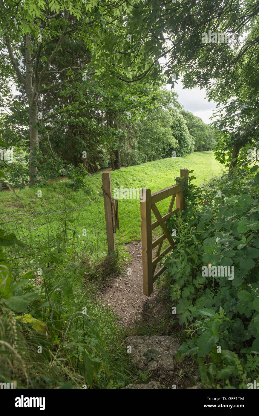Footpath gateway - as metaphor for concept of country walks, rambling ...