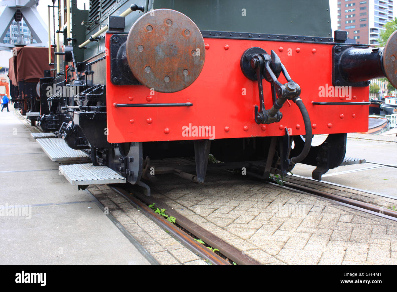 closeup look of old trian in station Stock Photo - Alamy