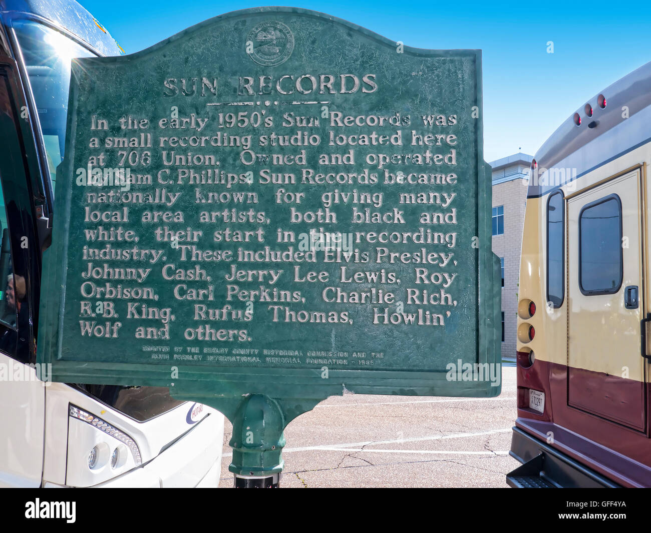 Sun Record Studio opened by rock-and-roll pioneer Sam Phillips in ...