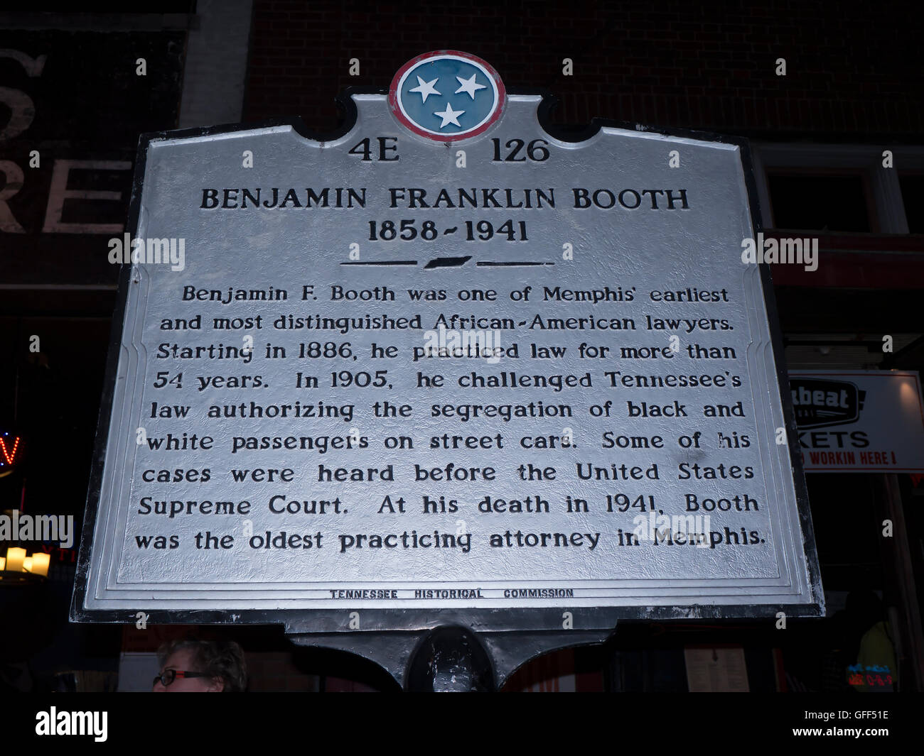 sign on Beale Street in Memphis Tennessee USA Stock Photo - Alamy