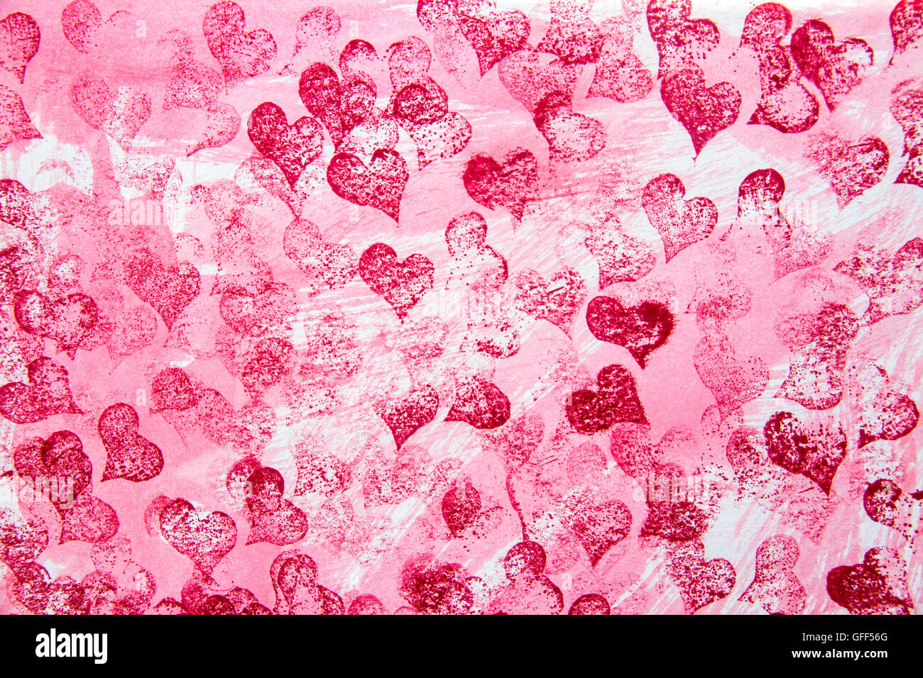 Handmade background with hearts Stock Photo - Alamy