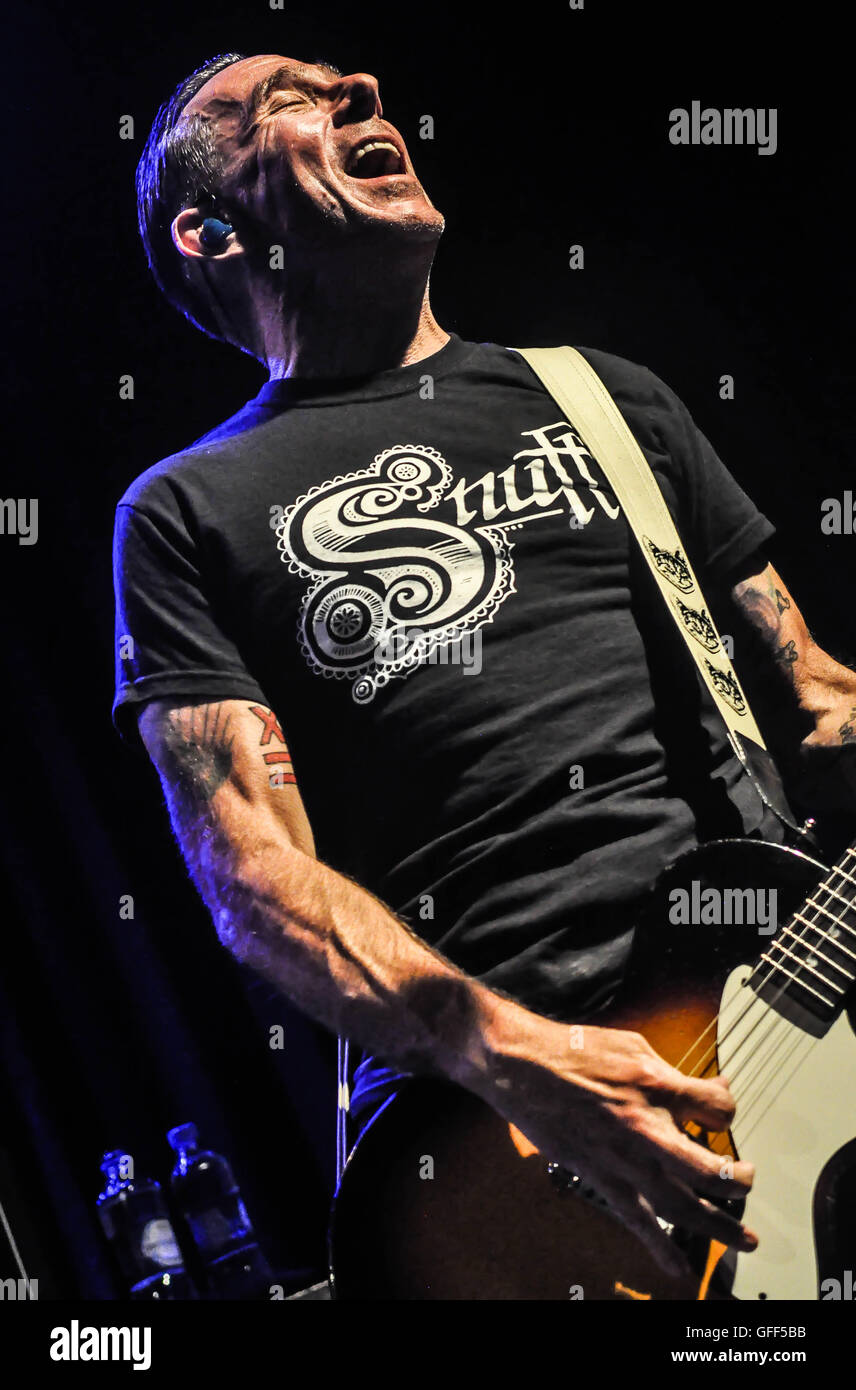Brian Baker onstage with Bad Religion at o2 Academy Bristol, 7th August 2015 Stock Photo - Alamy