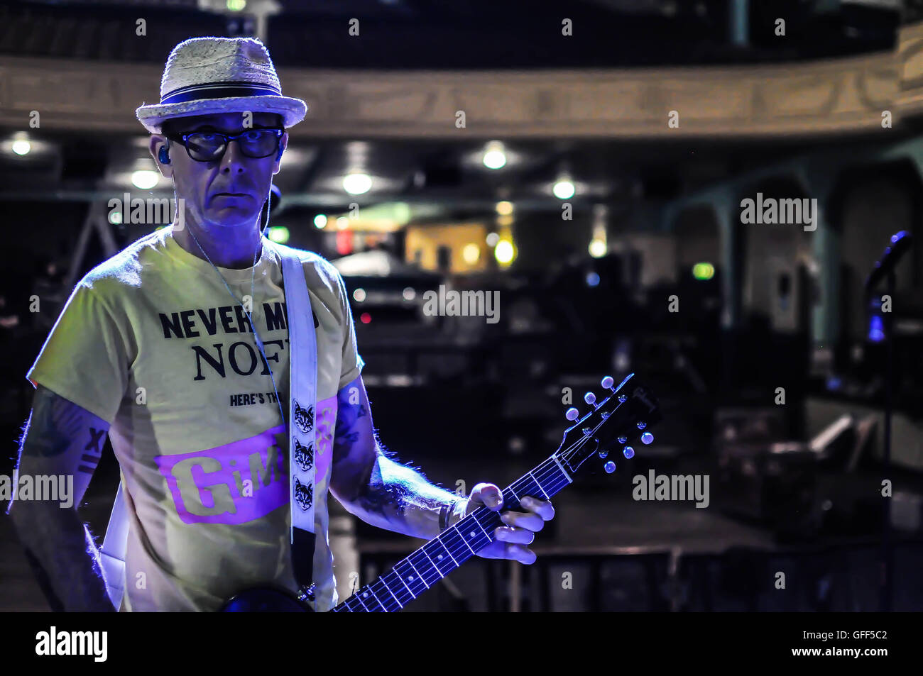 Brian Baker from Bad Religion at soundcheck before the Summer Nationals ...