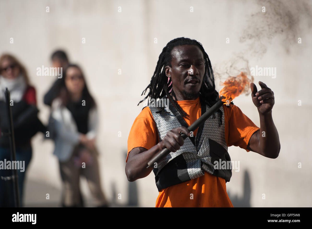Street Performer, National Portrait Gallery, London Stock Photo - Alamy