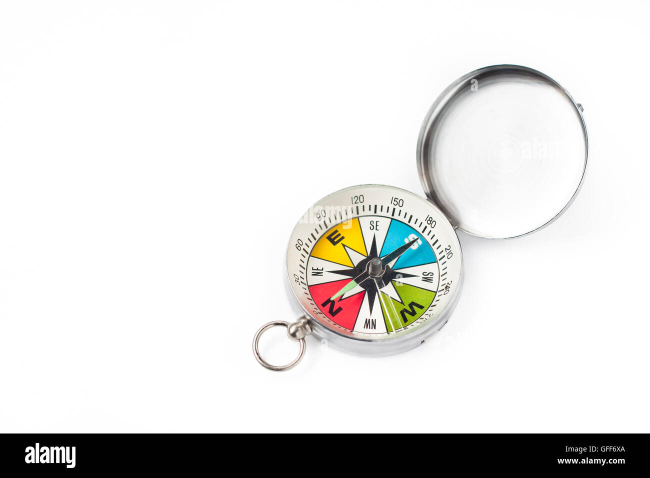 A compass on white isolated background Stock Photo - Alamy