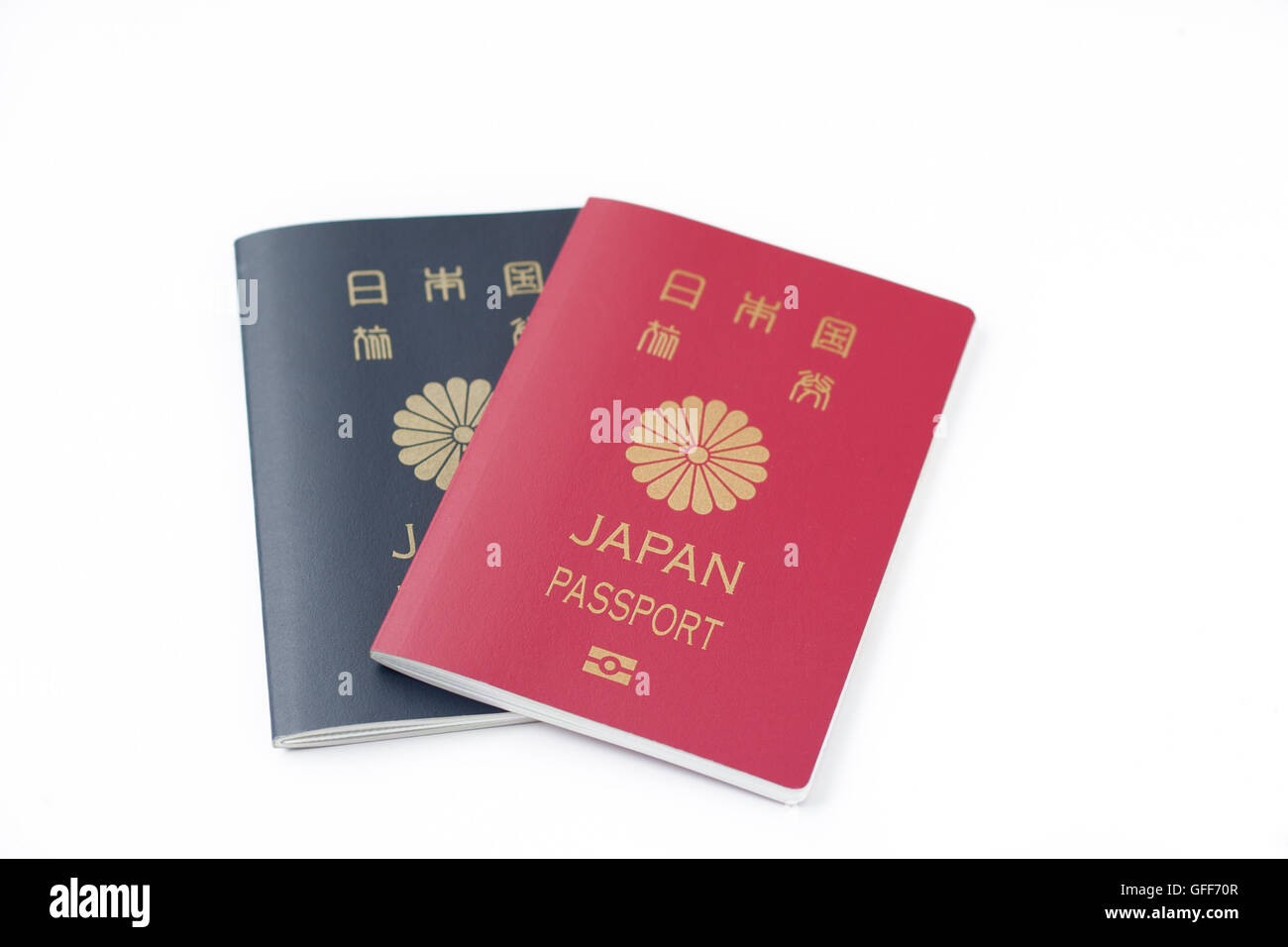 Japanese passport on white isolate background Stock Photo - Alamy
