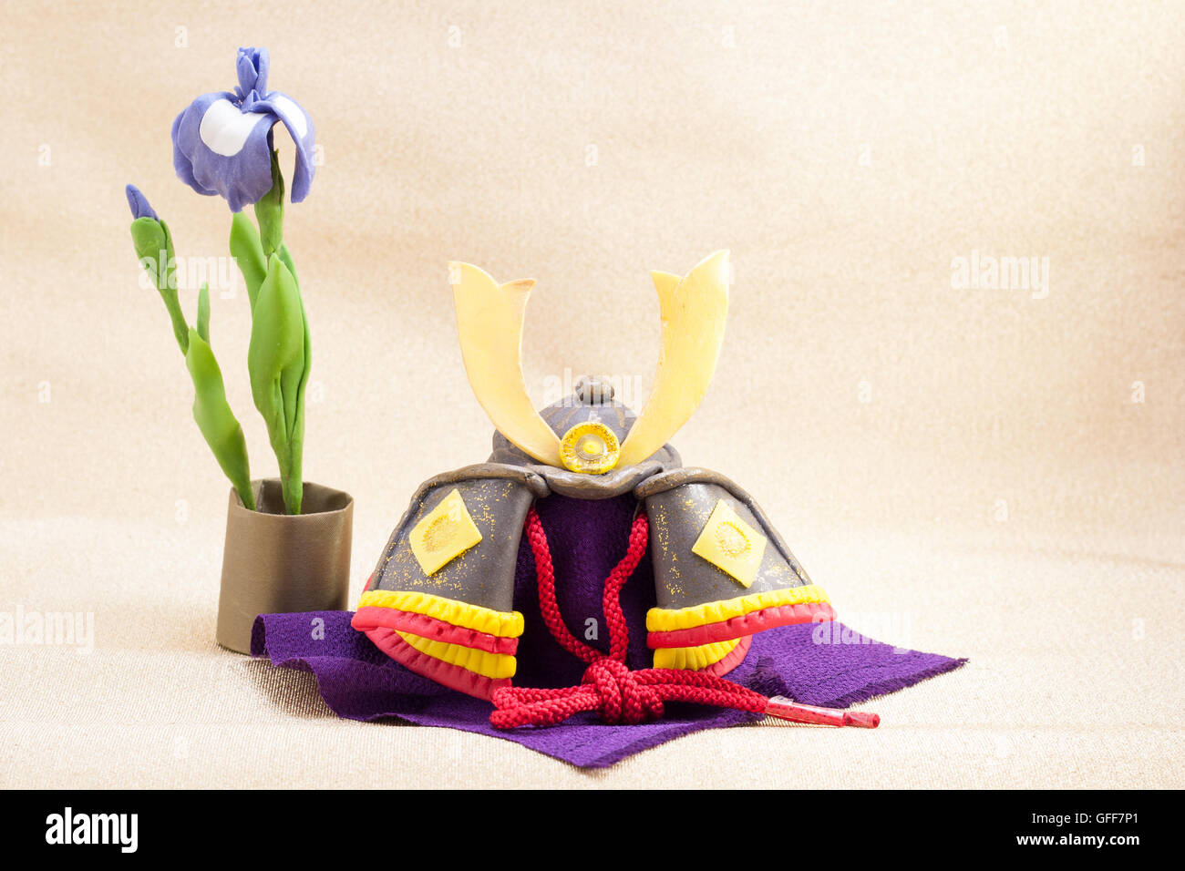 Japanese antique helmet called Kabuto for a public holiday called ...