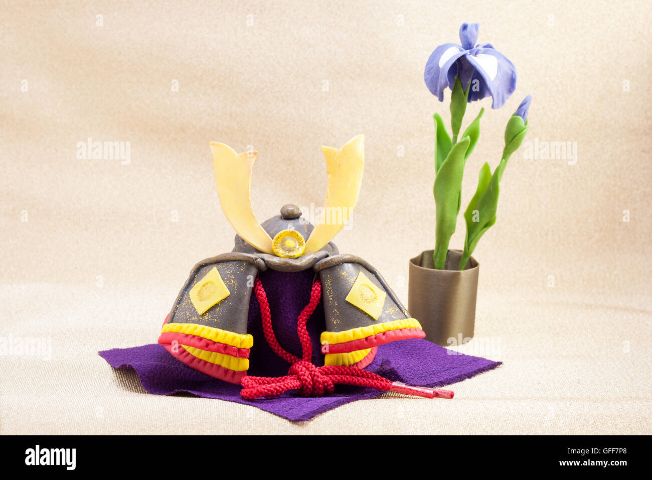 Japanese antique helmet called Kabuto for a public holiday called ...