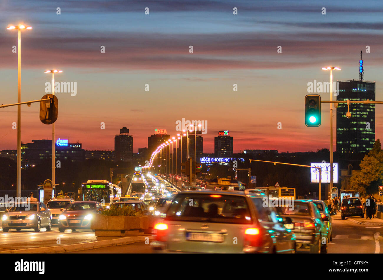 Bridge brankov most over the sava look to novi beograd hi-res stock ...