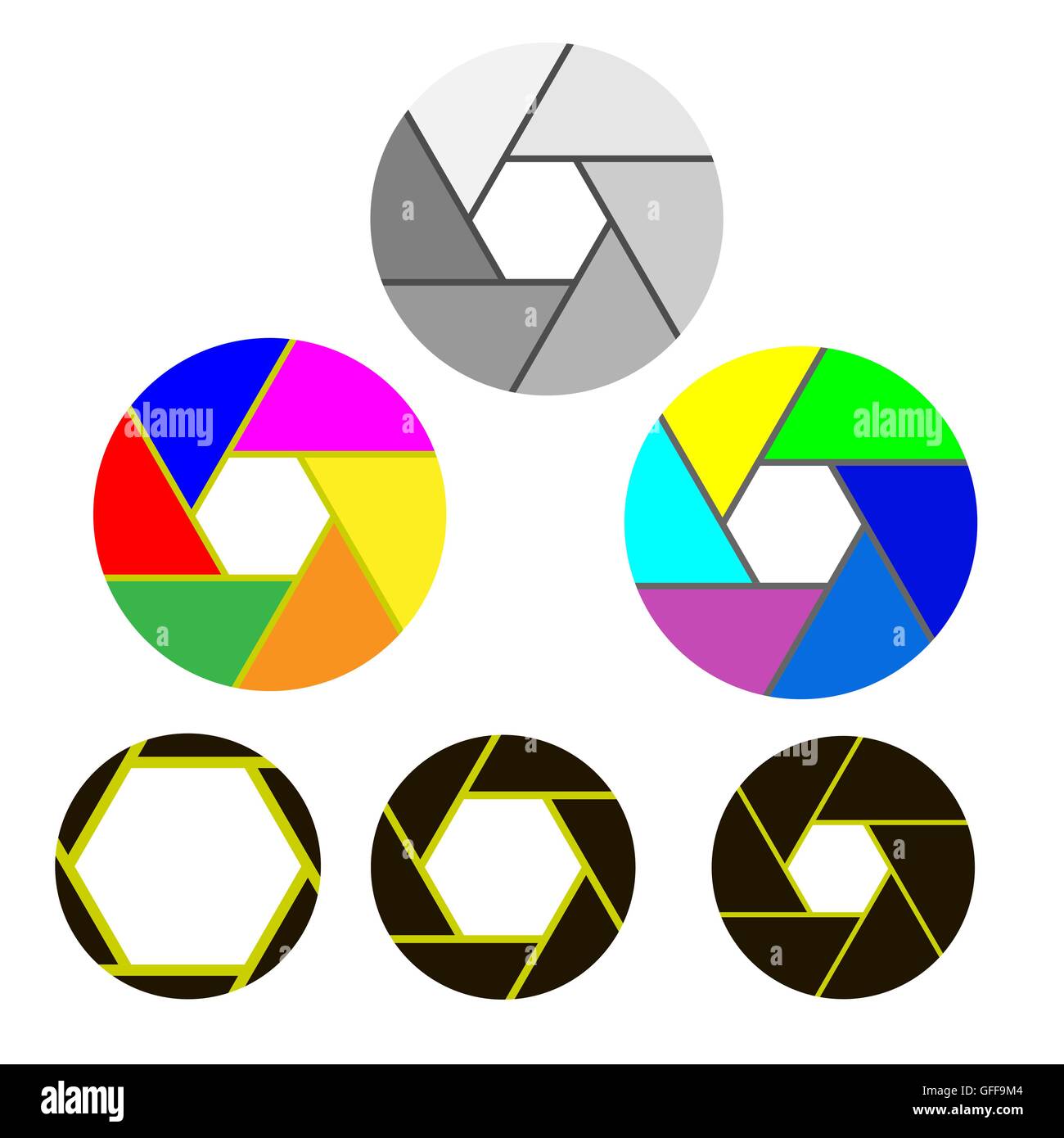 Set of Apertures Stock Vector Image & Art - Alamy