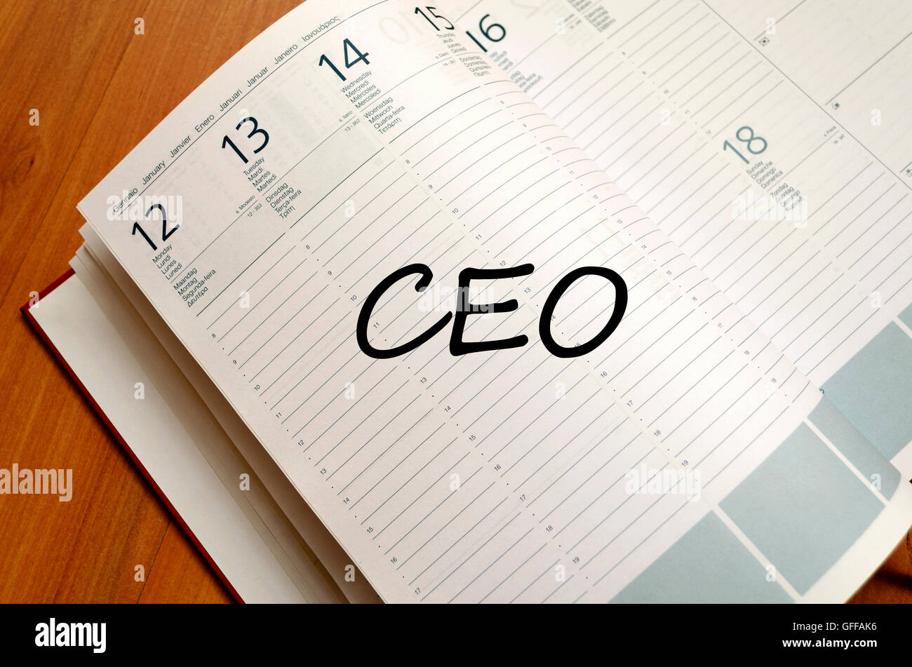 Ceo text concept write on notebook Stock Photo - Alamy