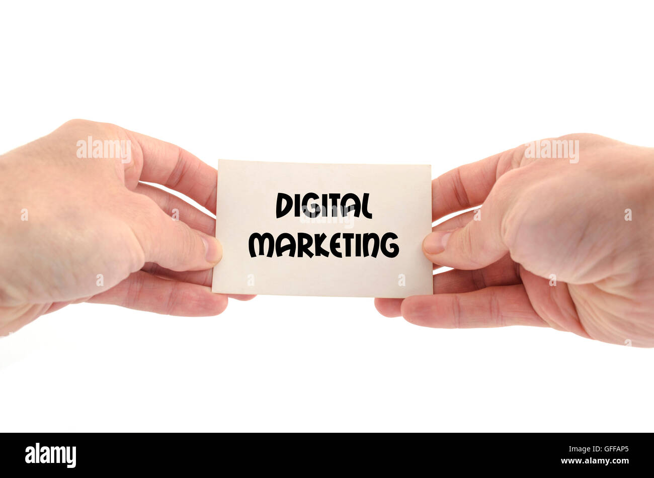 Digital marketing text concept isolated over white background Stock ...