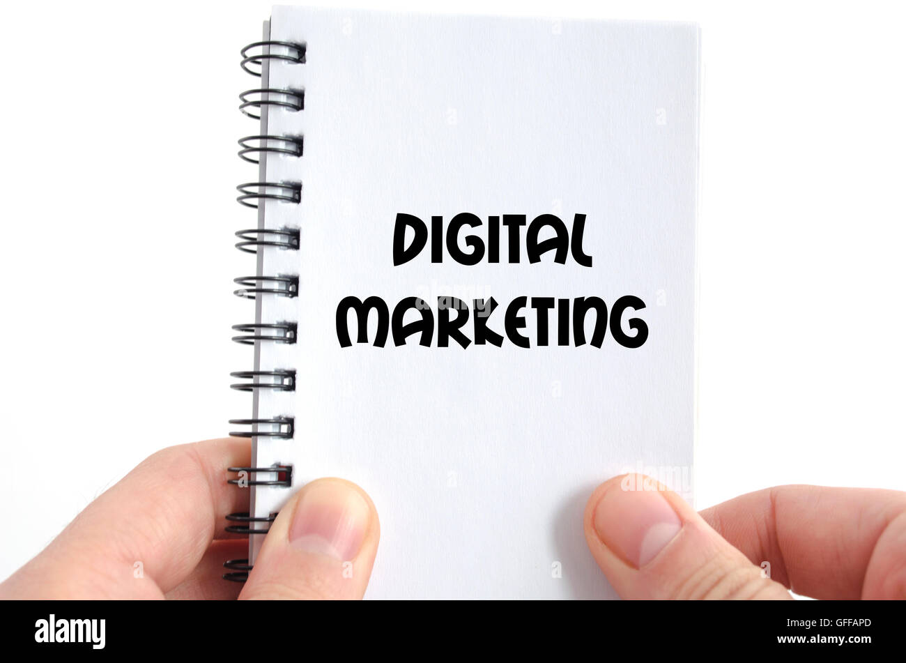 Digital marketing text concept isolated over white background Stock ...