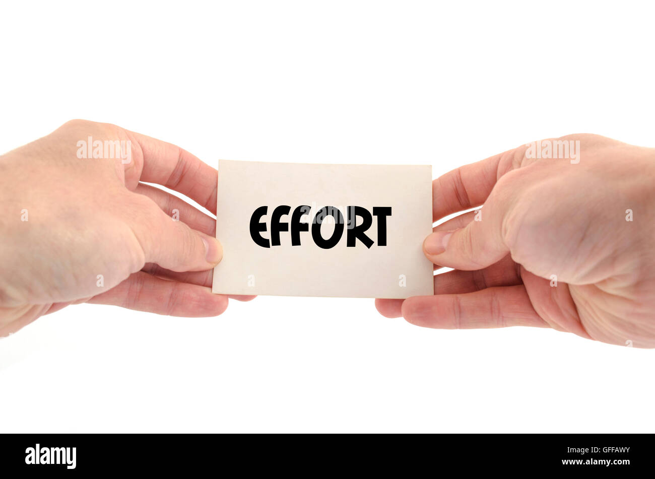 Effort text concept isolated over white background Stock Photo - Alamy