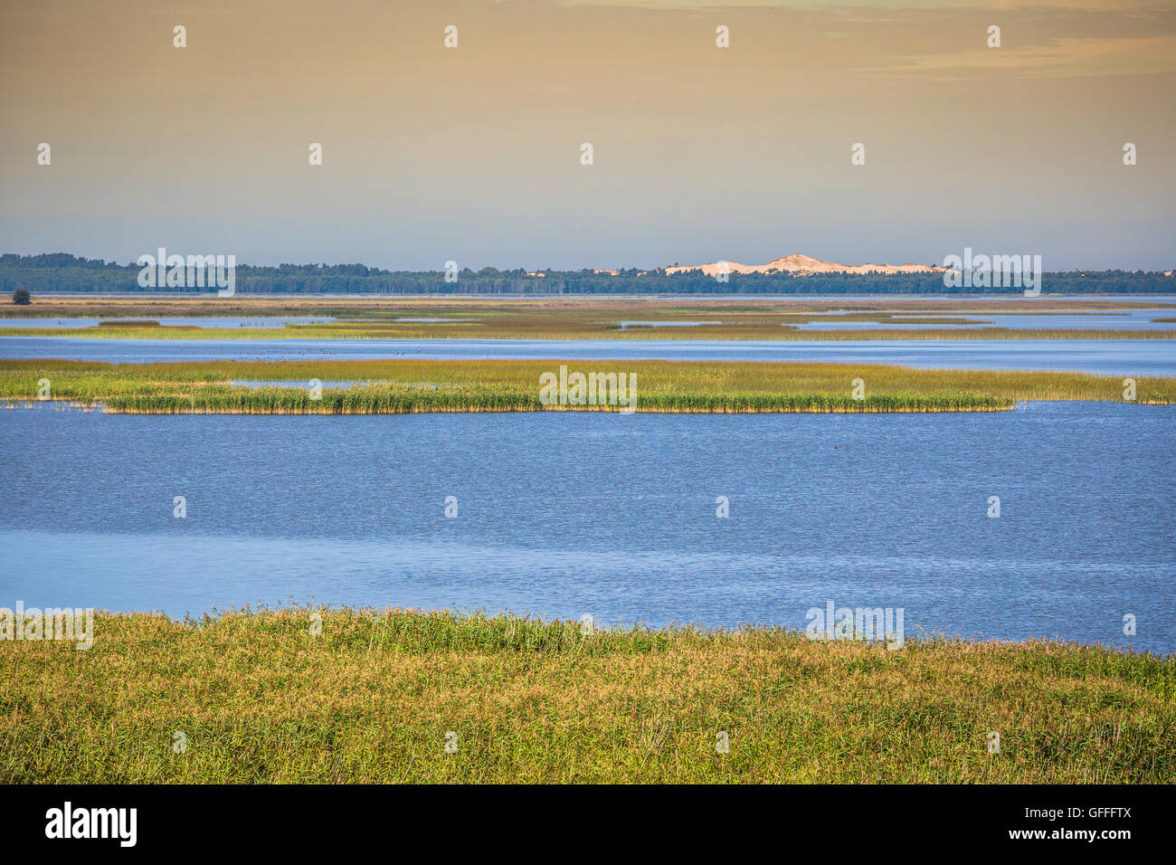 Lebsko Lake at Slowinski National Park. Poland Stock Photo - Alamy