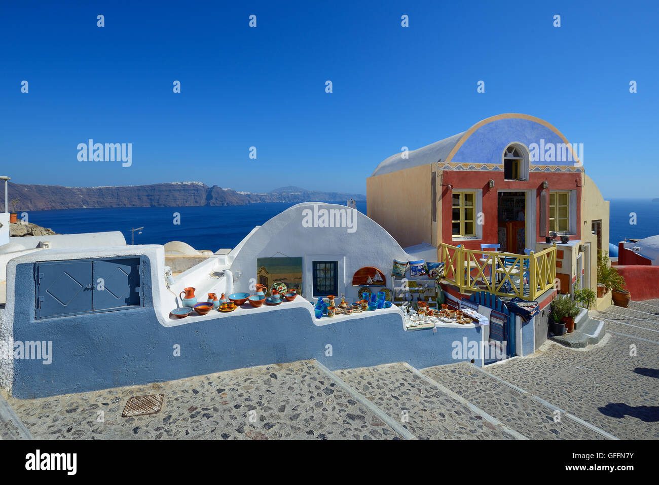 Beautiful streets of Oia , Santorini Stock Photo - Alamy