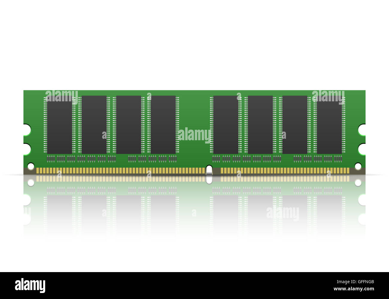 Computer memory on a white background Stock Photo - Alamy