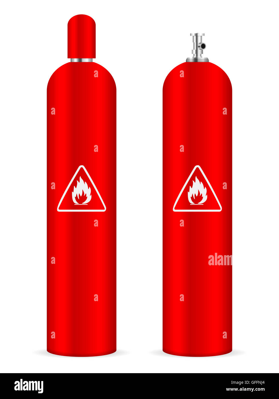 Propane gas cylinder on a white background Stock Photo - Alamy