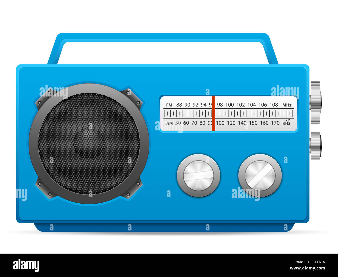 Radio on a white background Stock Photo - Alamy