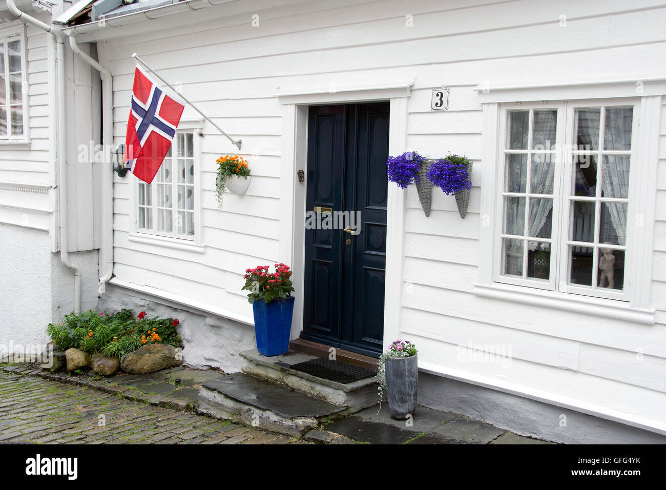 A wooden house in Stavanger, Norway Stock Photo - Alamy