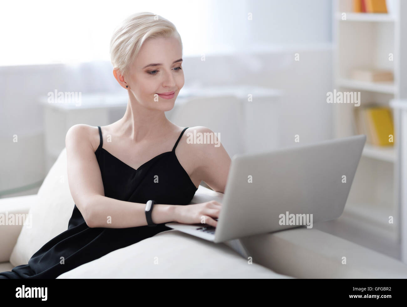 Contented woman hi-res stock photography and images - Alamy