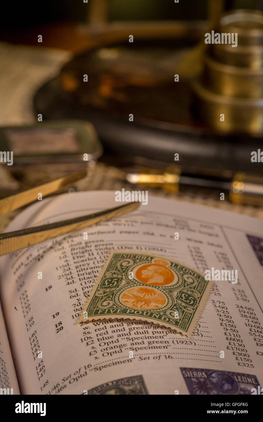 Collecting rare postage stamps hi-res stock photography and images - Alamy