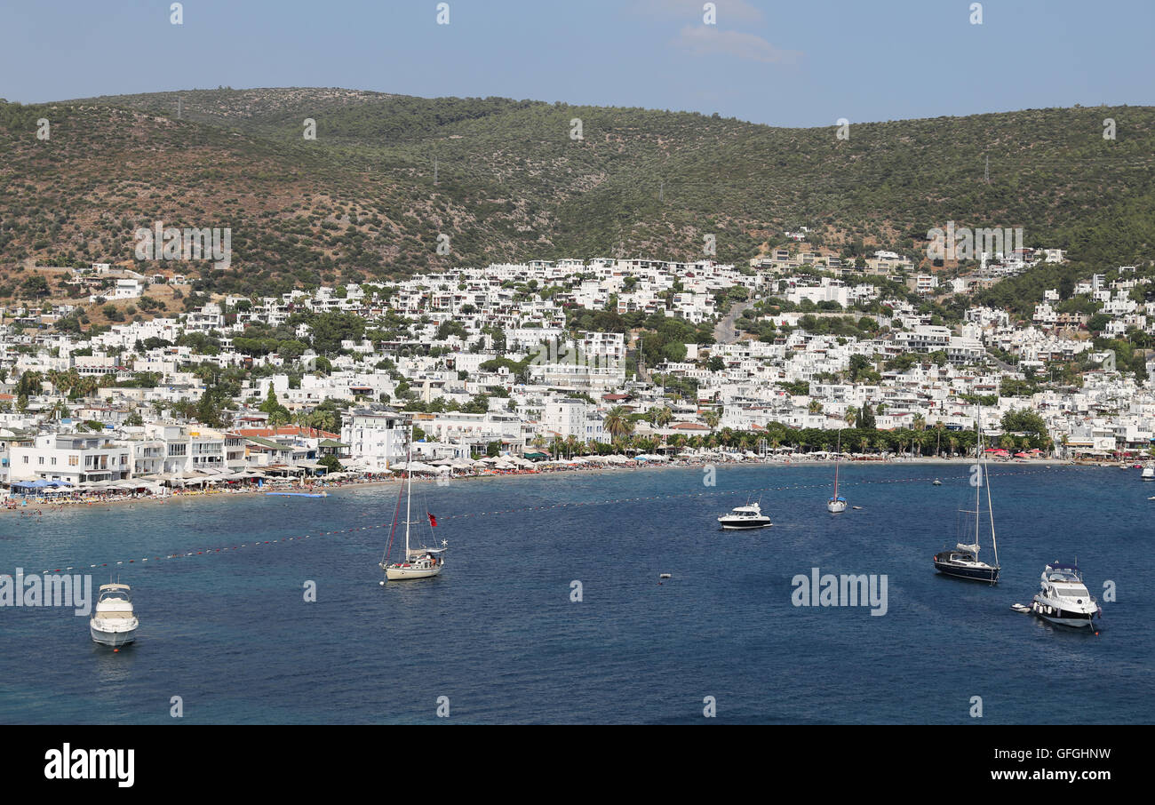 Bodrum Town in Aegean Coast of Mugla City, Turkey Stock Photo - Alamy
