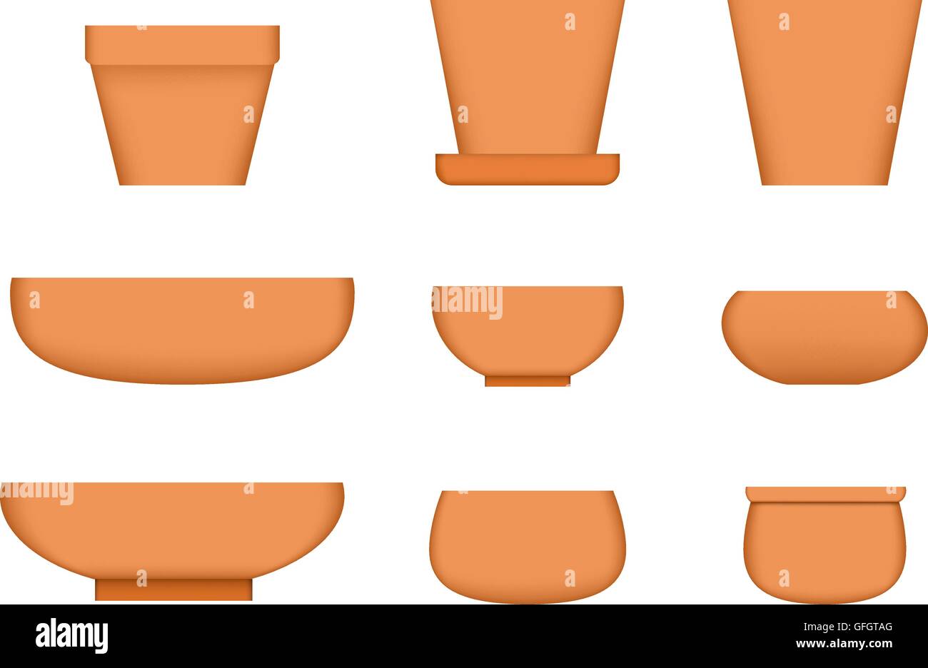Stoneware plant pot Stock Vector Images - Alamy
