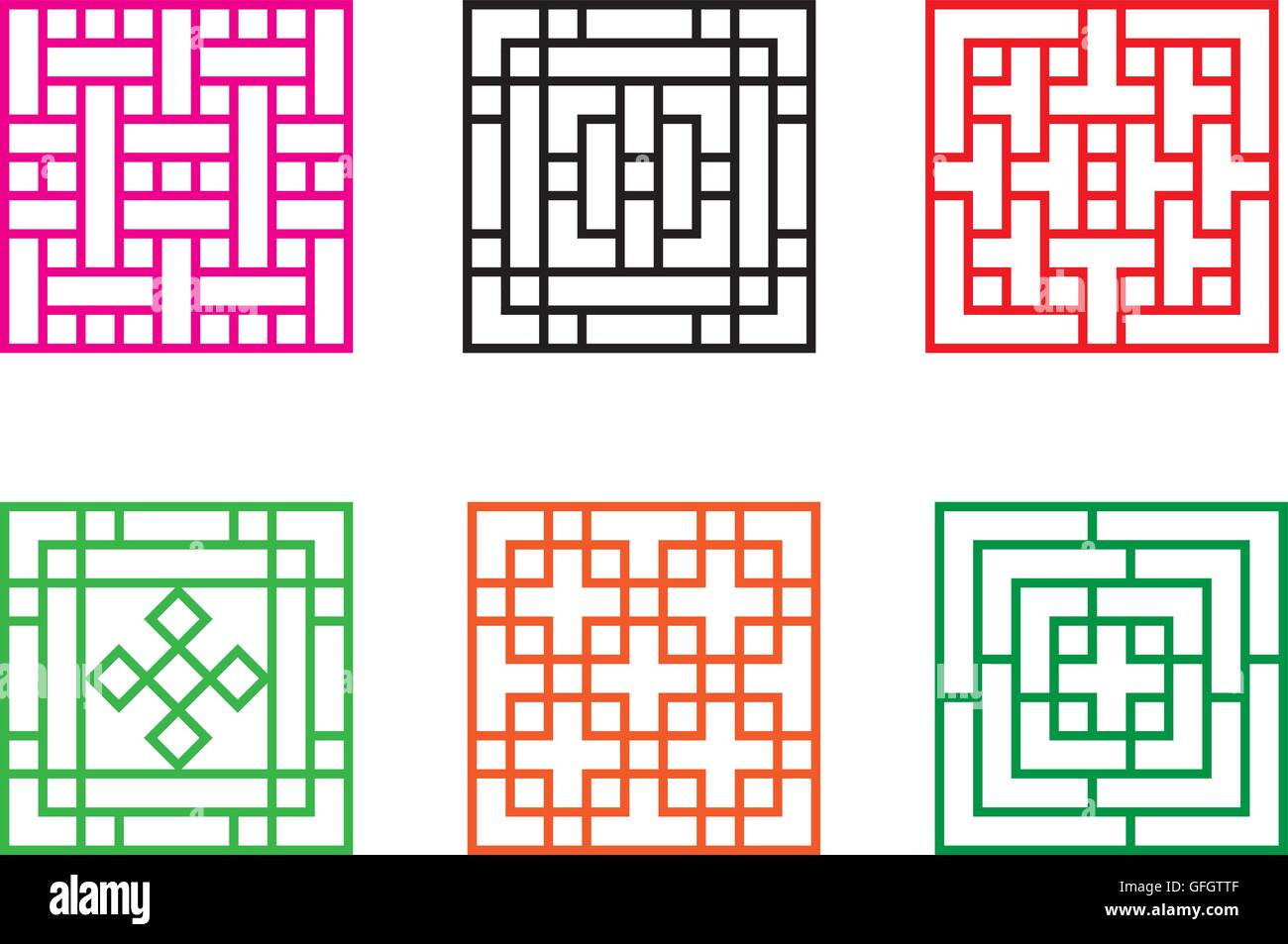 Chinese Style Window Frame Stock Photos & Chinese Style Window Frame ...