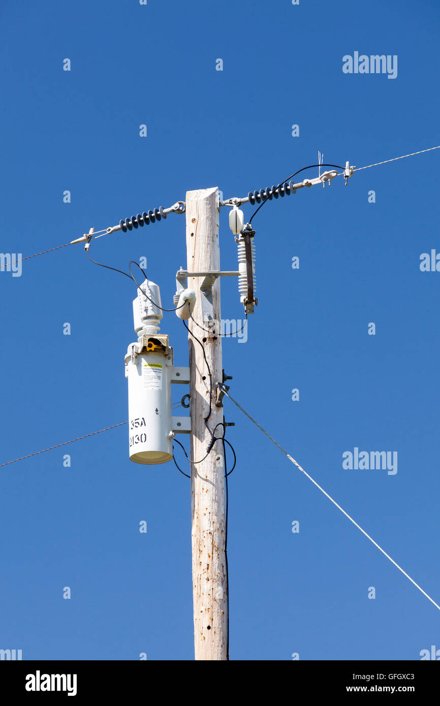 Pole mounted transformer hi-res stock photography and images - Alamy