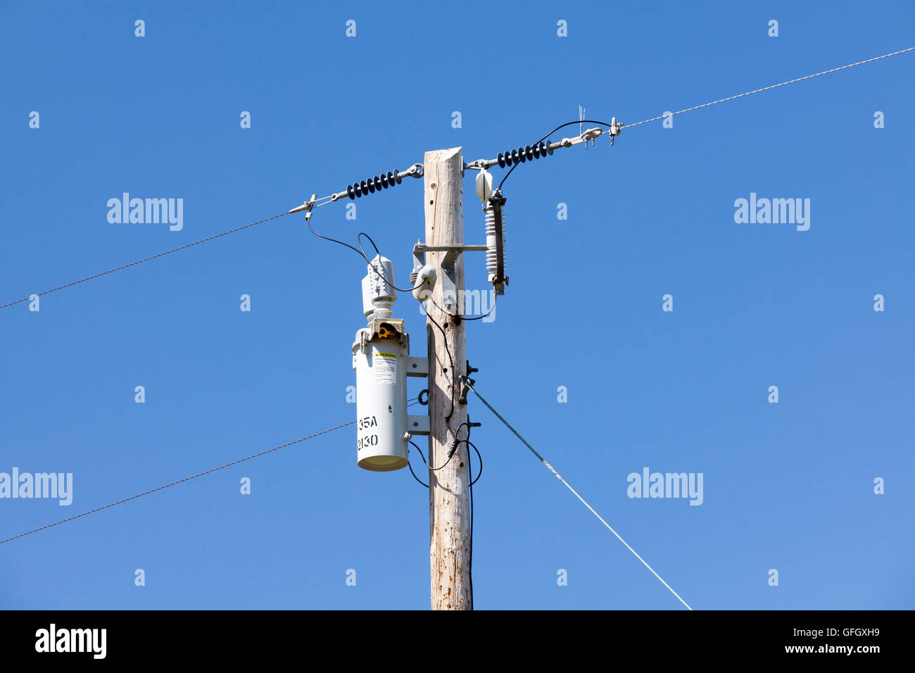 Pole mounted transformer hi-res stock photography and images - Alamy