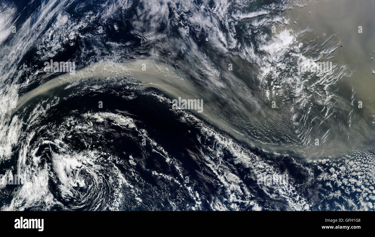 Earth top view from space. Elements of this image furnished by NASA ...