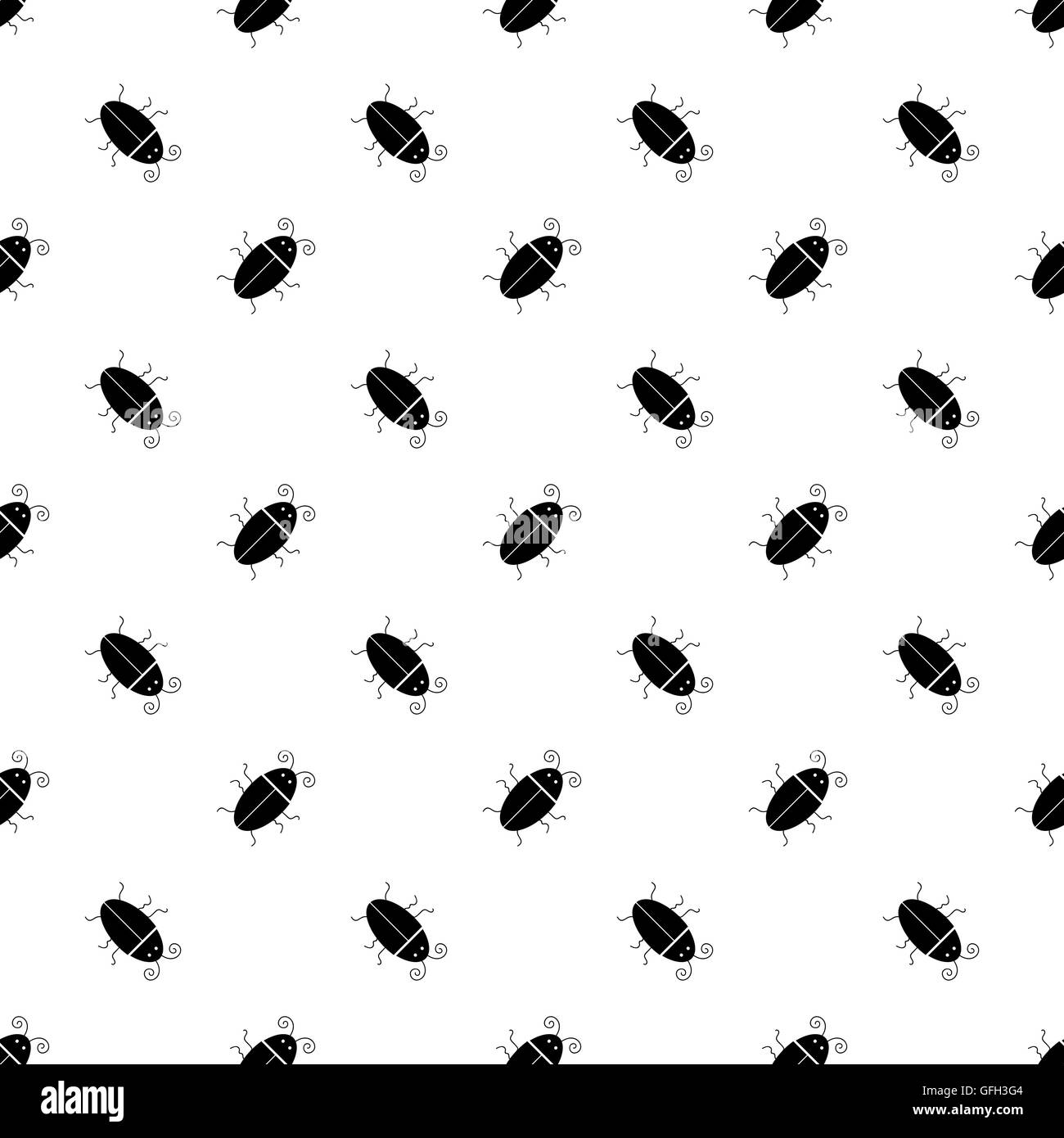 Silhouettes of Bugs Seamless Pattern Stock Vector Image & Art - Alamy