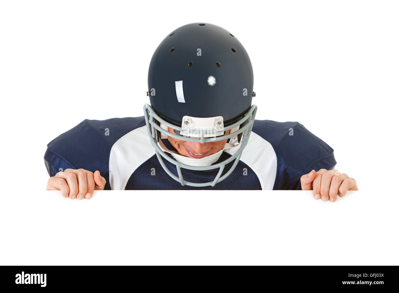 American football player looking down hi-res stock photography and ...