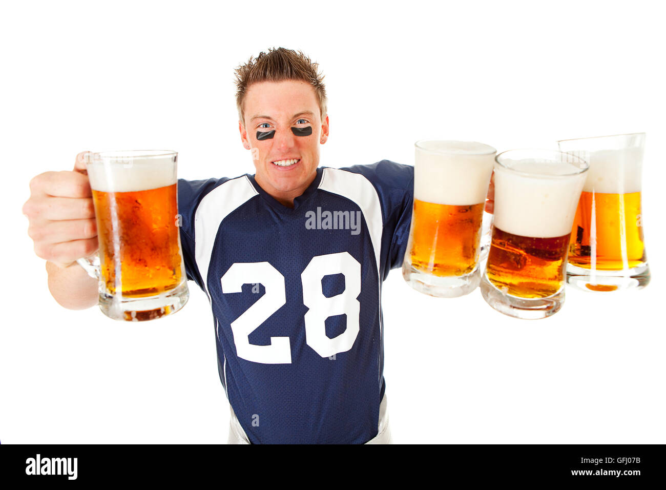 Football player beer hi-res stock photography and images - Alamy