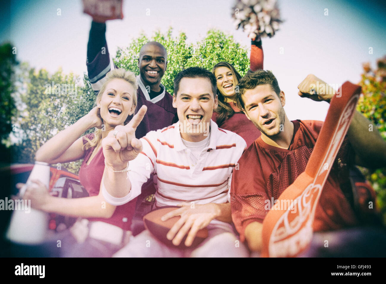 Series with college football fans tailgating and having fun before the ...