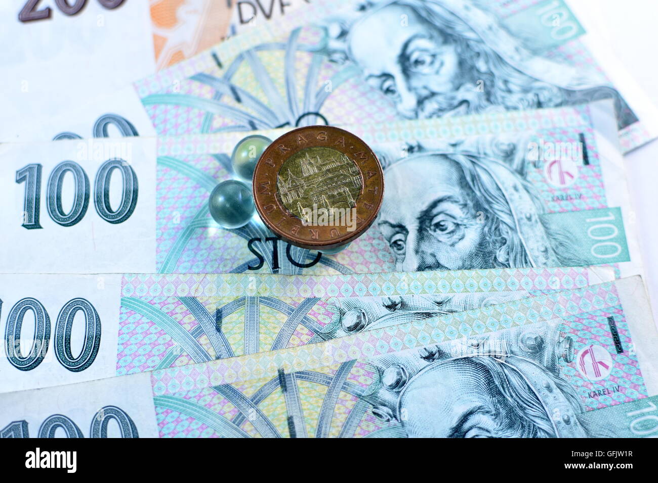 Close up Czech Koruna currency, Czech Republic Stock Photo - Alamy