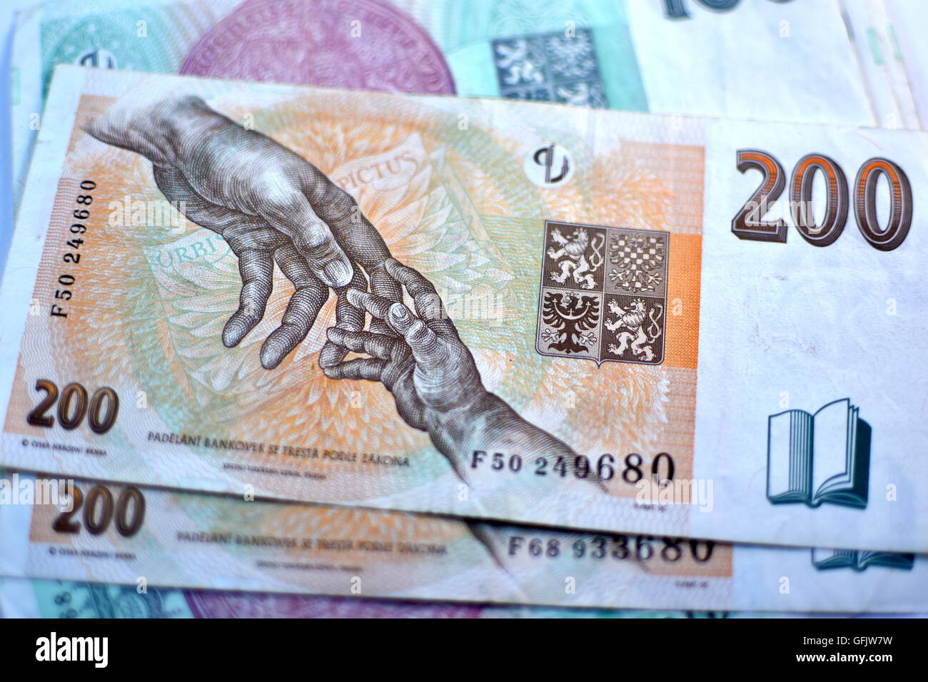 Close up Czech Koruna currency, Czech Republic Stock Photo - Alamy