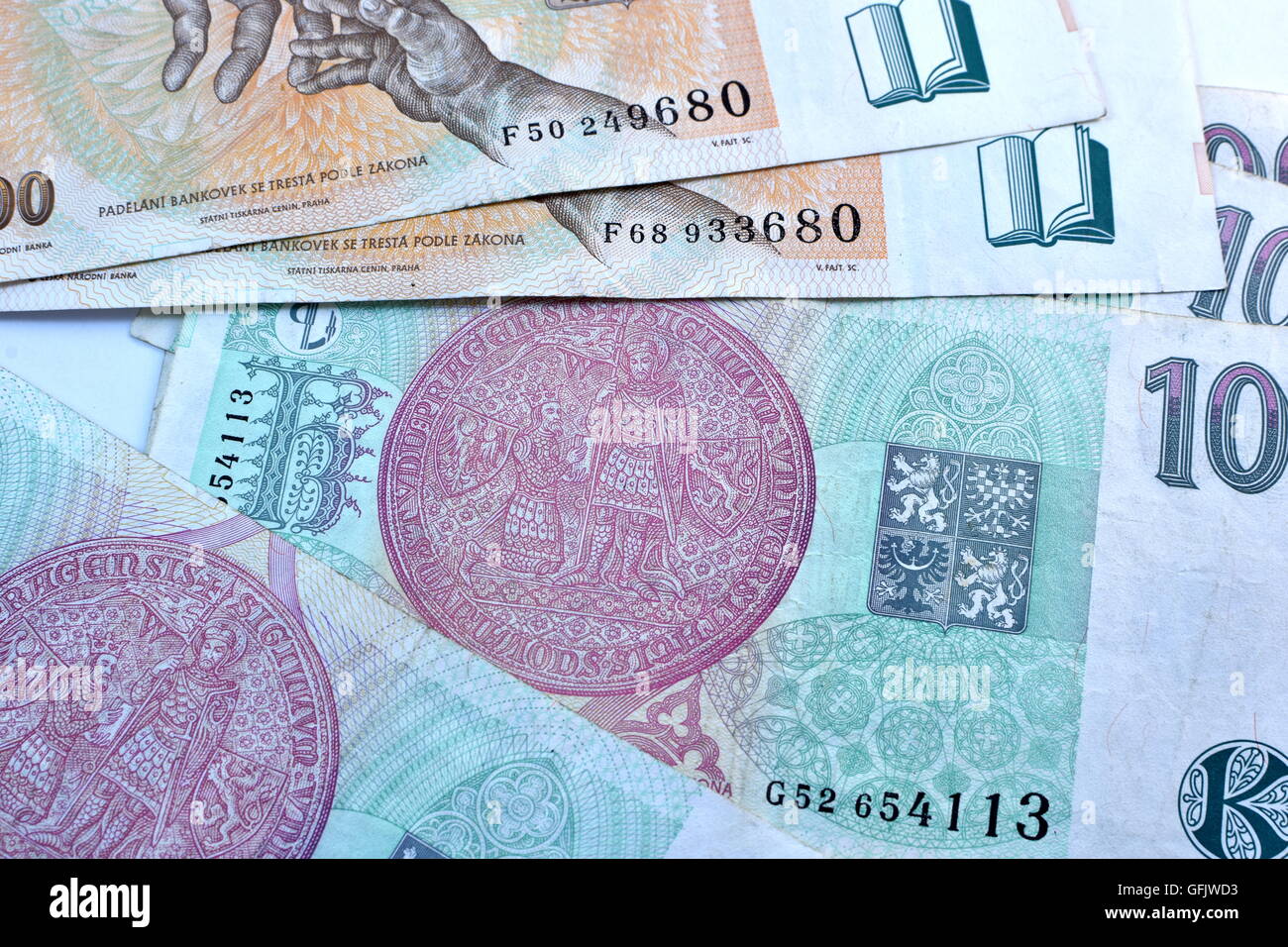 Close up Czech Koruna currency, Czech Republic Stock Photo - Alamy