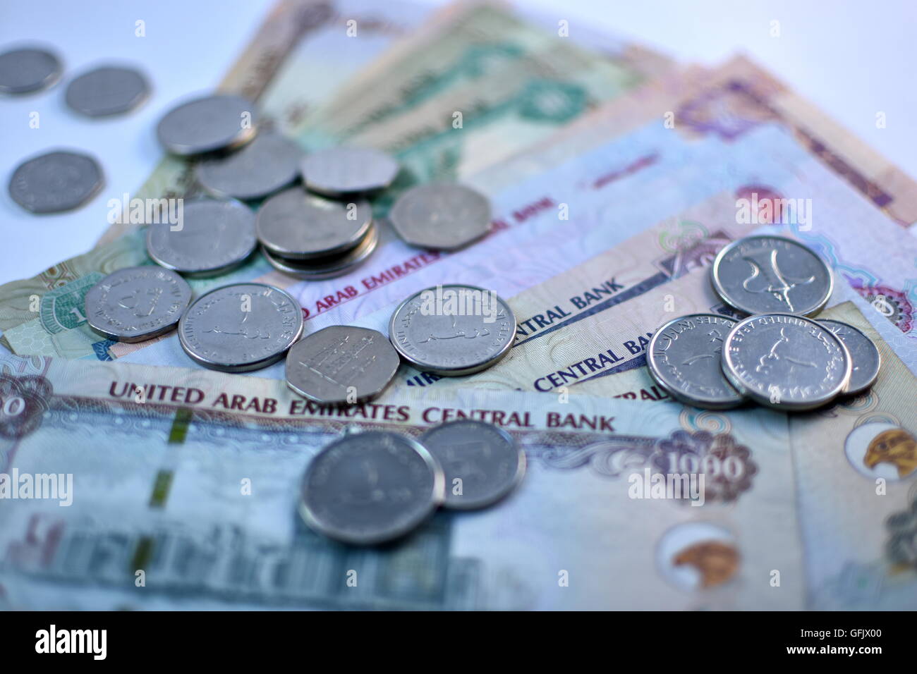 Close up Dirhams currency, United Arab Emirates Stock Photo - Alamy