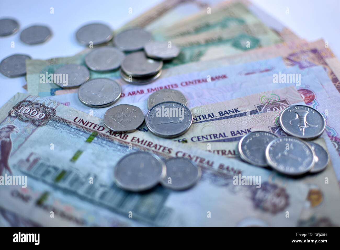 Close up Dirhams currency, United Arab Emirates Stock Photo - Alamy