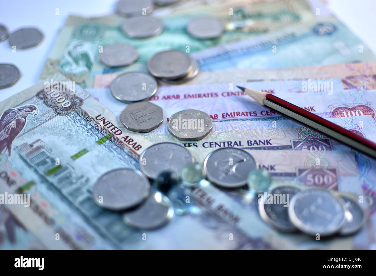 Close up Dirhams currency, United Arab Emirates Stock Photo - Alamy