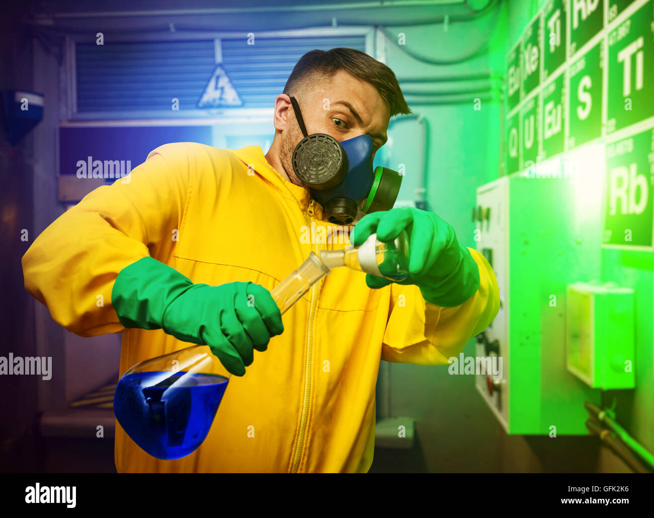 Man cooking meth Stock Photo - Alamy