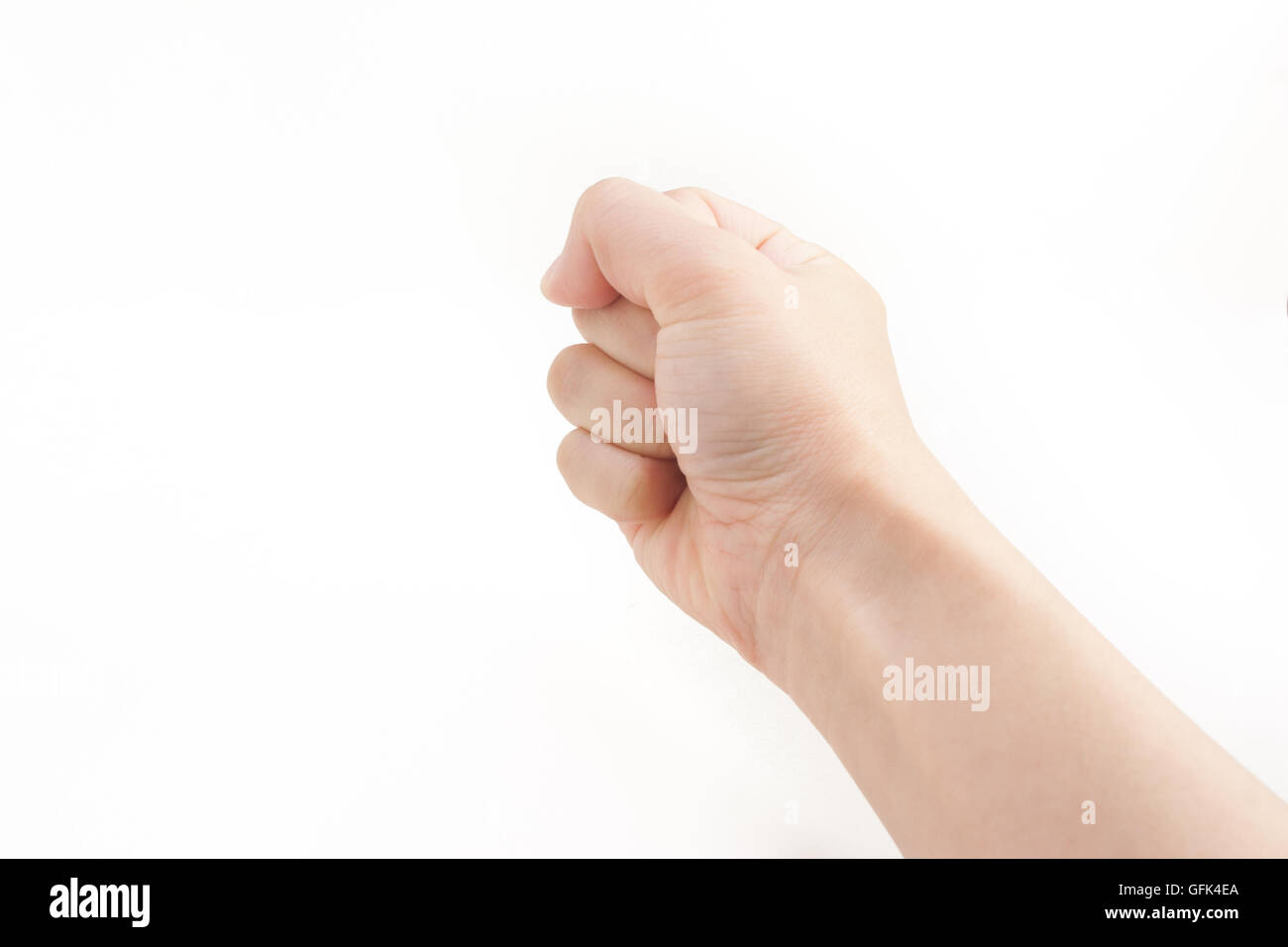 Japanese papper rock scissors called Janken on white isolated ...