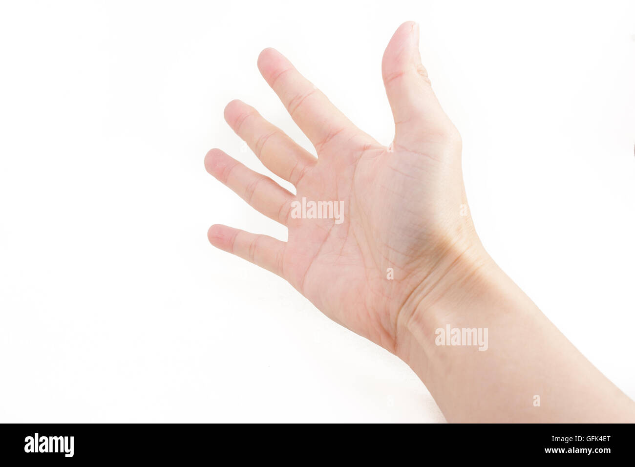 Japanese papper rock scissors called Janken on white isolated ...