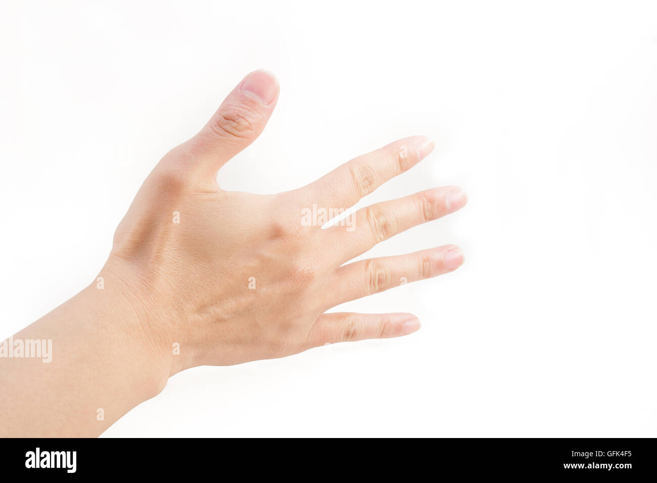 Japanese papper rock scissors called Janken on white isolated ...