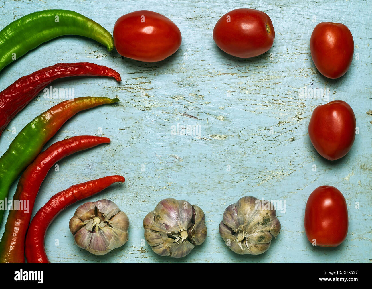 Rectangle composition made of vegetables Stock Photo - Alamy