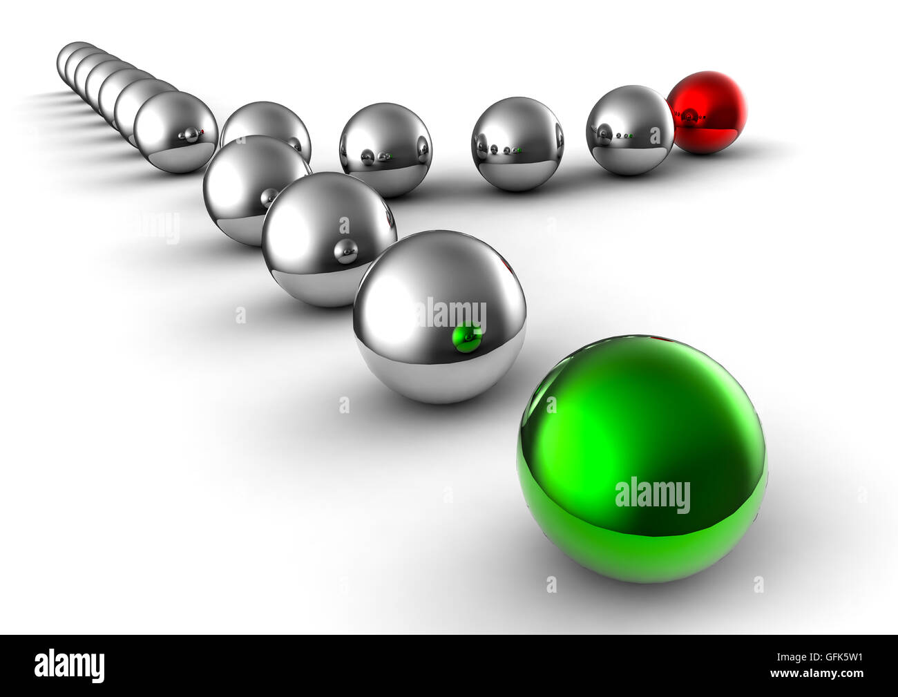 3D render image representing a rise leader Stock Photo - Alamy